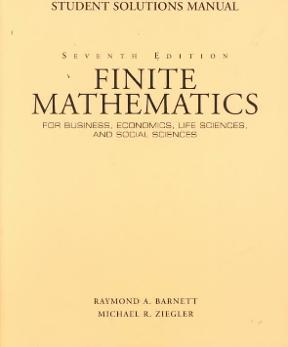 Finite Math Student Solutions Manual 7th edition | Rent 9780133941982 | Chegg.com