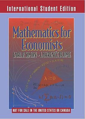 Mathematics for Economists | Rent | 9780393117523 | Chegg.com