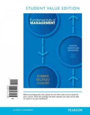 Fundamentals of Management Essential Concepts and Applications, Student Value Edition | Rent ...