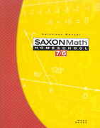 Saxon Math 7/6 Homeschool Solutions Manual Solutions Manual 4th edition ...